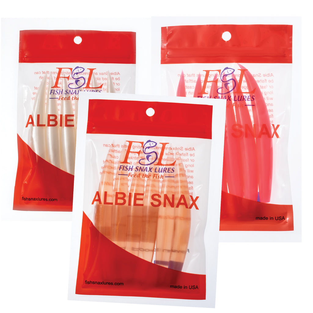 Albie Snax Fish Snax Rubber Lures 6-Pack | JB Tackle – J&B Tackle Co