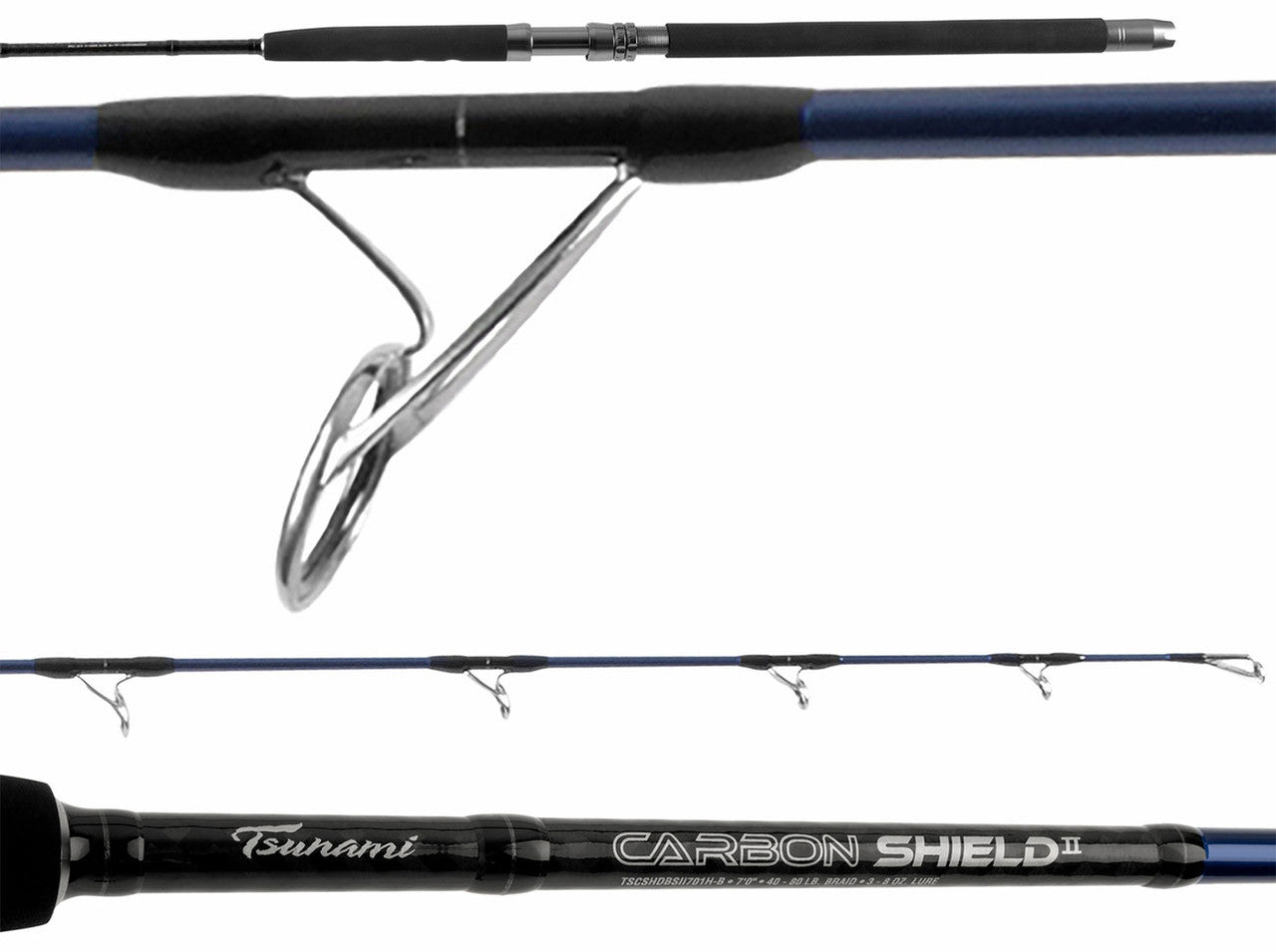 Tsunami Rods Carbon Shield II Conventional Boat Rods – J&B Tackle Co